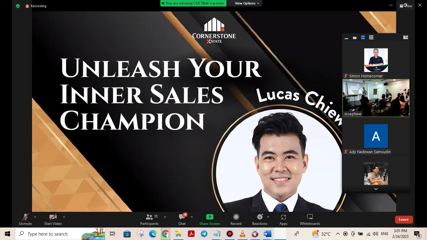 Unleash Your Inner Sales Champion with Lucas Chiew and Ron Pang @ ELEVET, Feb 2023 CSX Meet-X ...